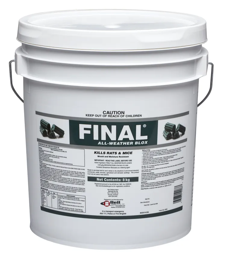 Final Rodent Blox - 8kg | Effective Rodent Bait For Rats and Mice